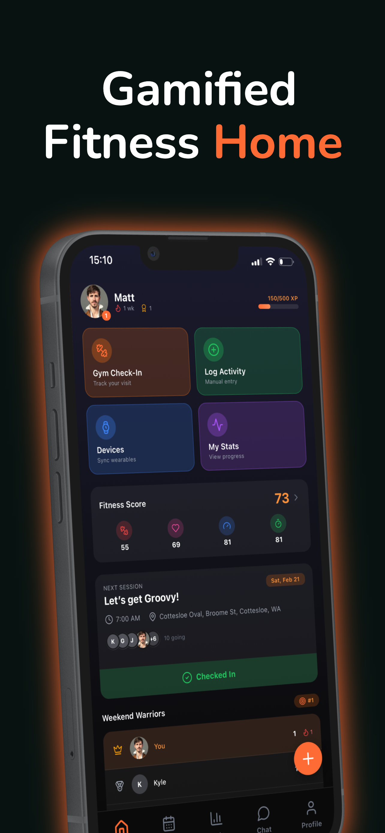 Weekend Warriors Club - Gamified Fitness for Your Crew